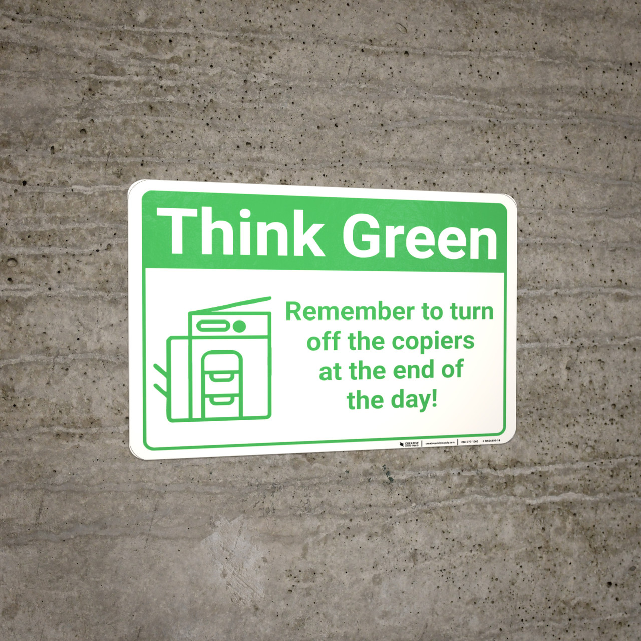 Think Green:Remember To Turn Off Copiers At End Of Day Copier Icon ...