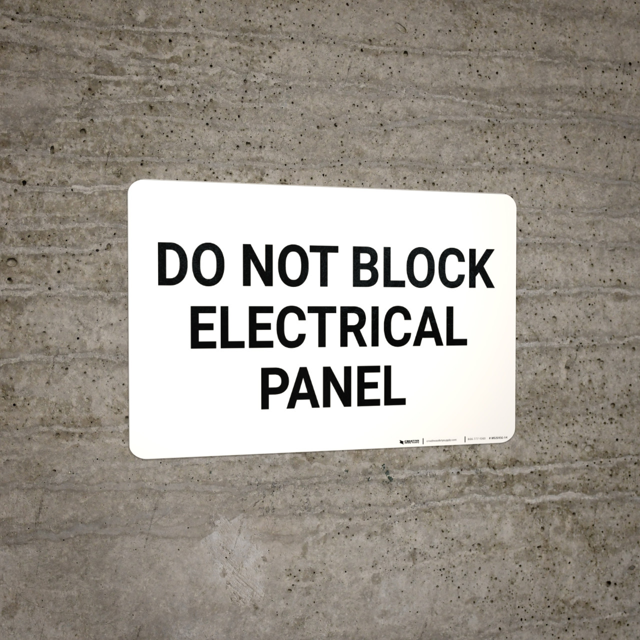 Do Not Block Electrical Panel Landscape - Wall Sign