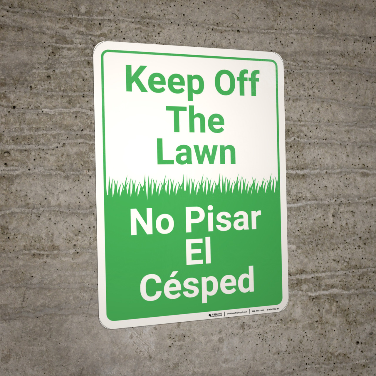Keep Off The Lawn Bilingual Spanish Portrait - Wall Sign | Creative ...