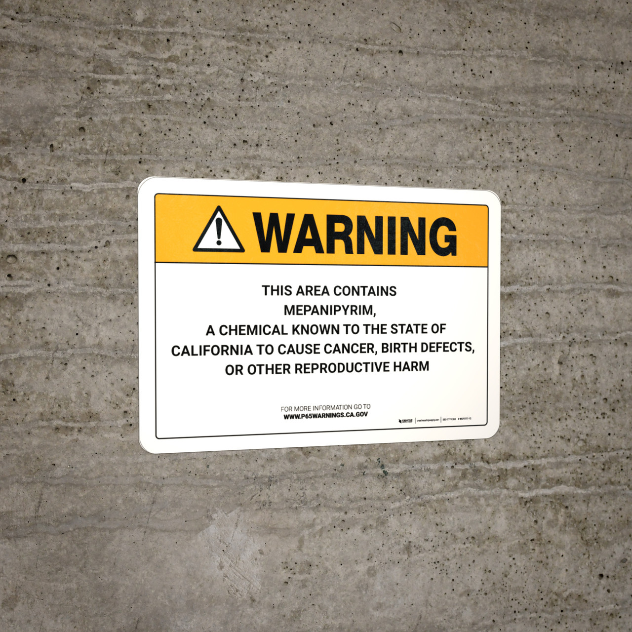 Warning: Prop 65 Mepanipyrim - Wall Sign | Creative Safety Supply