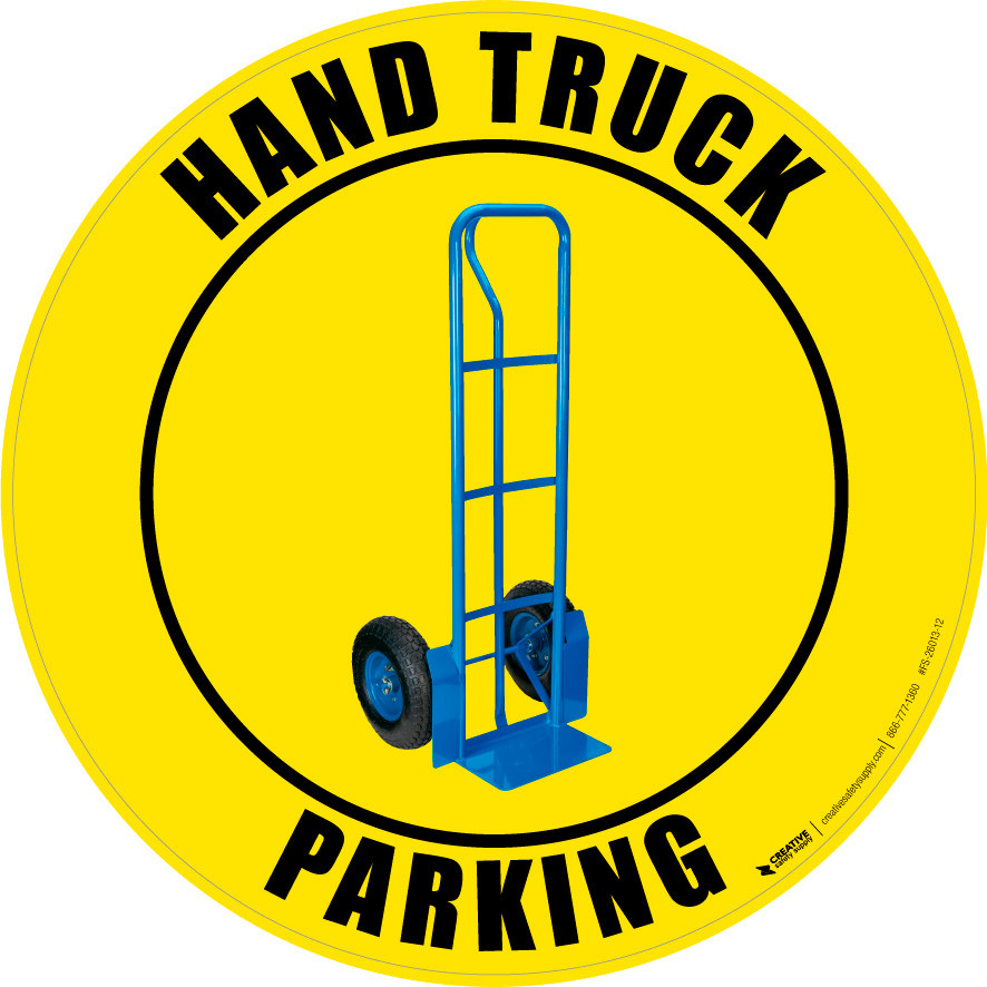 Hand Truck Parking - Floor Sign | Creative Safety Supply
