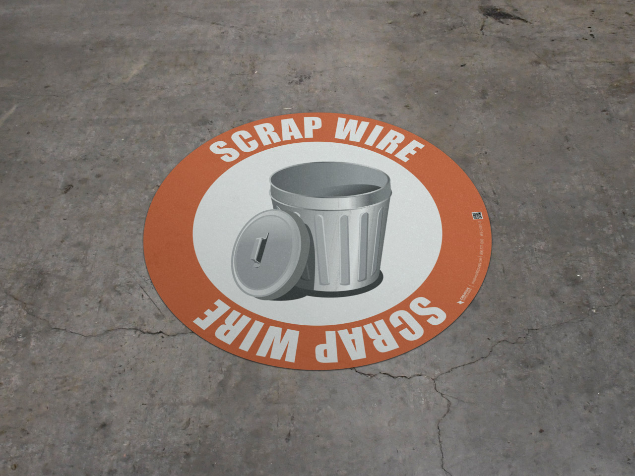 Scrap Wire Floor Sign