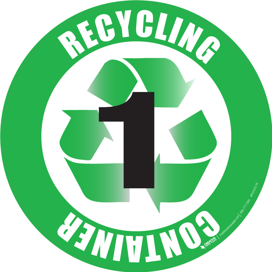 Recycling Container 1 Floor Sign