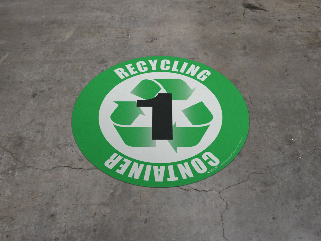 Recycling Container 1 Floor Sign