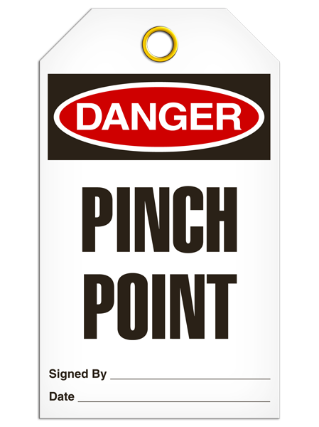 Danger Pinch Point Tags