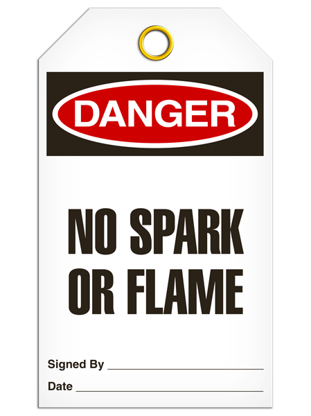 Danger No Spark Tags | Creative Safety Supply