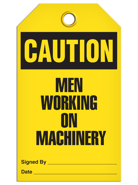 Caution Men Working Tags