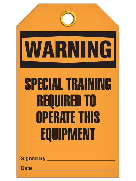 Warning Special Train Tags