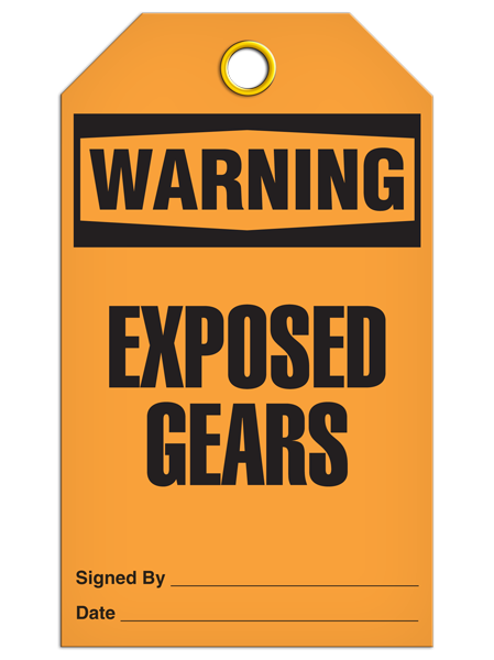 Warning Exposed Gear Tags | Creative Safety Supply