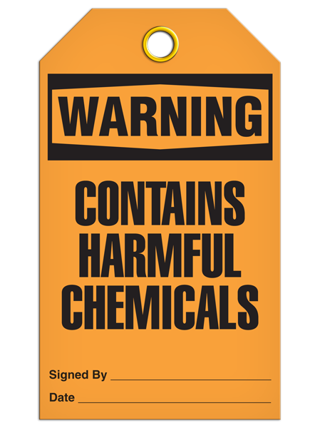 Warning Harm Chemical Tags | Creative Safety Supply