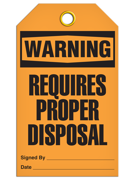 Warning Proper Disposal | Creative Safety Supply