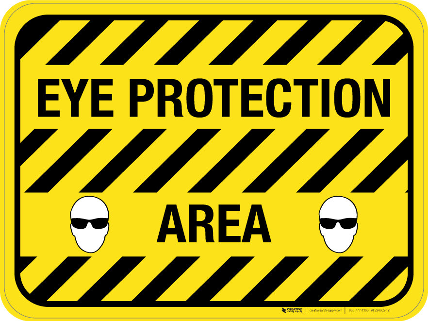 Eye Protection Area - Floor Sign