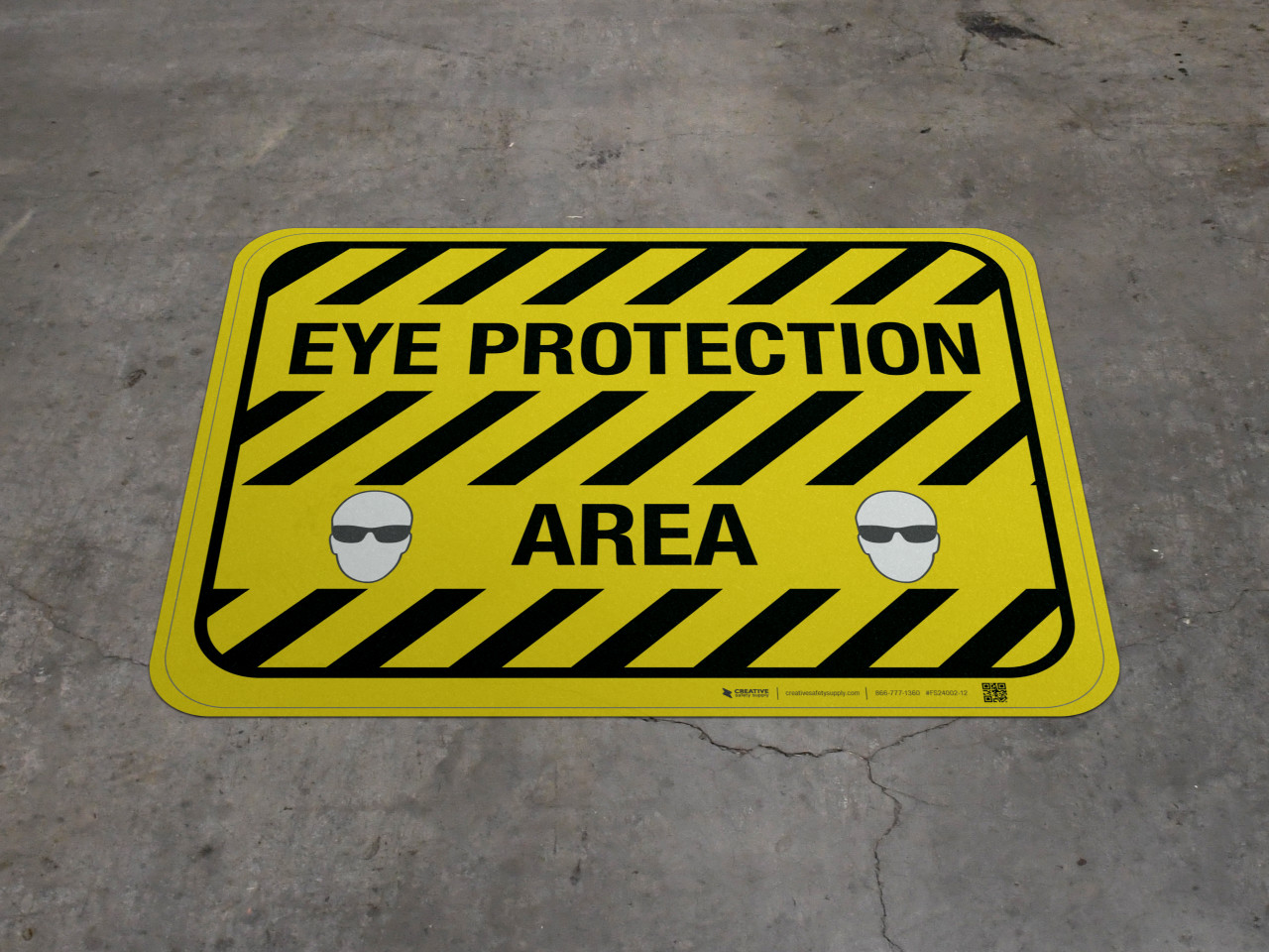 Eye Protection Area - Floor Sign