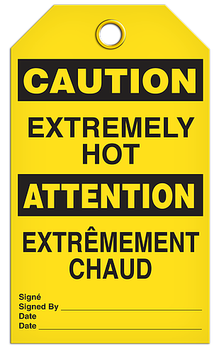 Caution English/French Extreme Tags | Creative Safety Supply