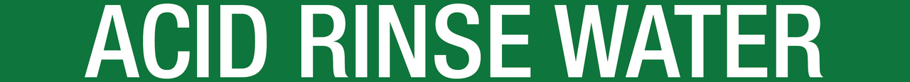 Acid Rinse Water Pipe Label