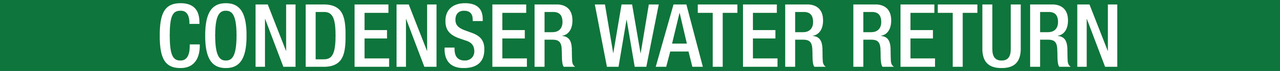 Condenser Water Return Pipe Label