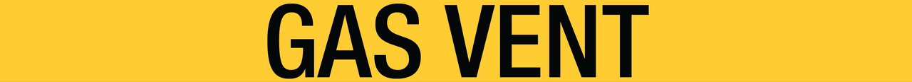 Gas Vent Pipe Label