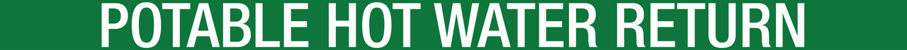 Potable Hot Water Return Pipe Label | Creative Safety Supply