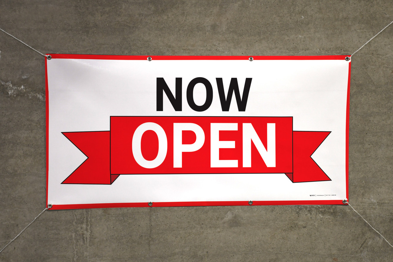 Now Open Banner