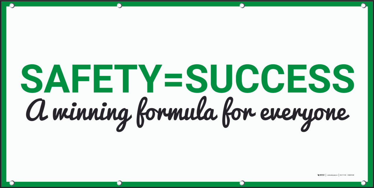 Safety Success Winning Form Banner