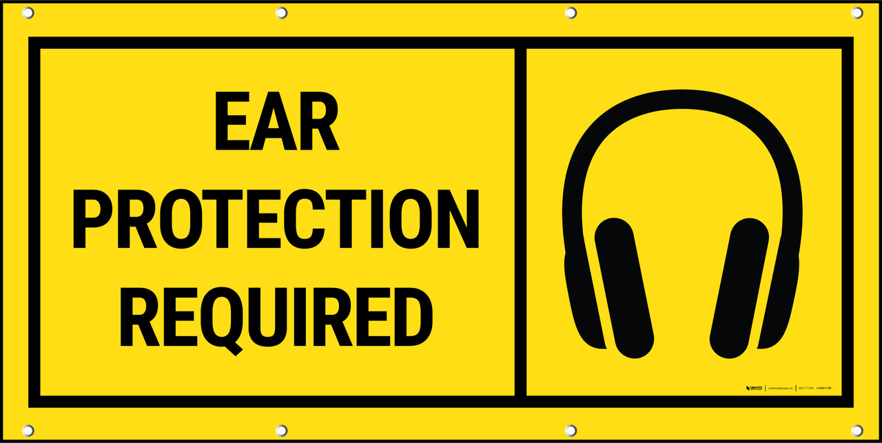 Ear Protection Required Banner | Creative Safety Supply