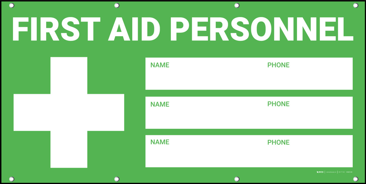 First Aid Personnel Banner