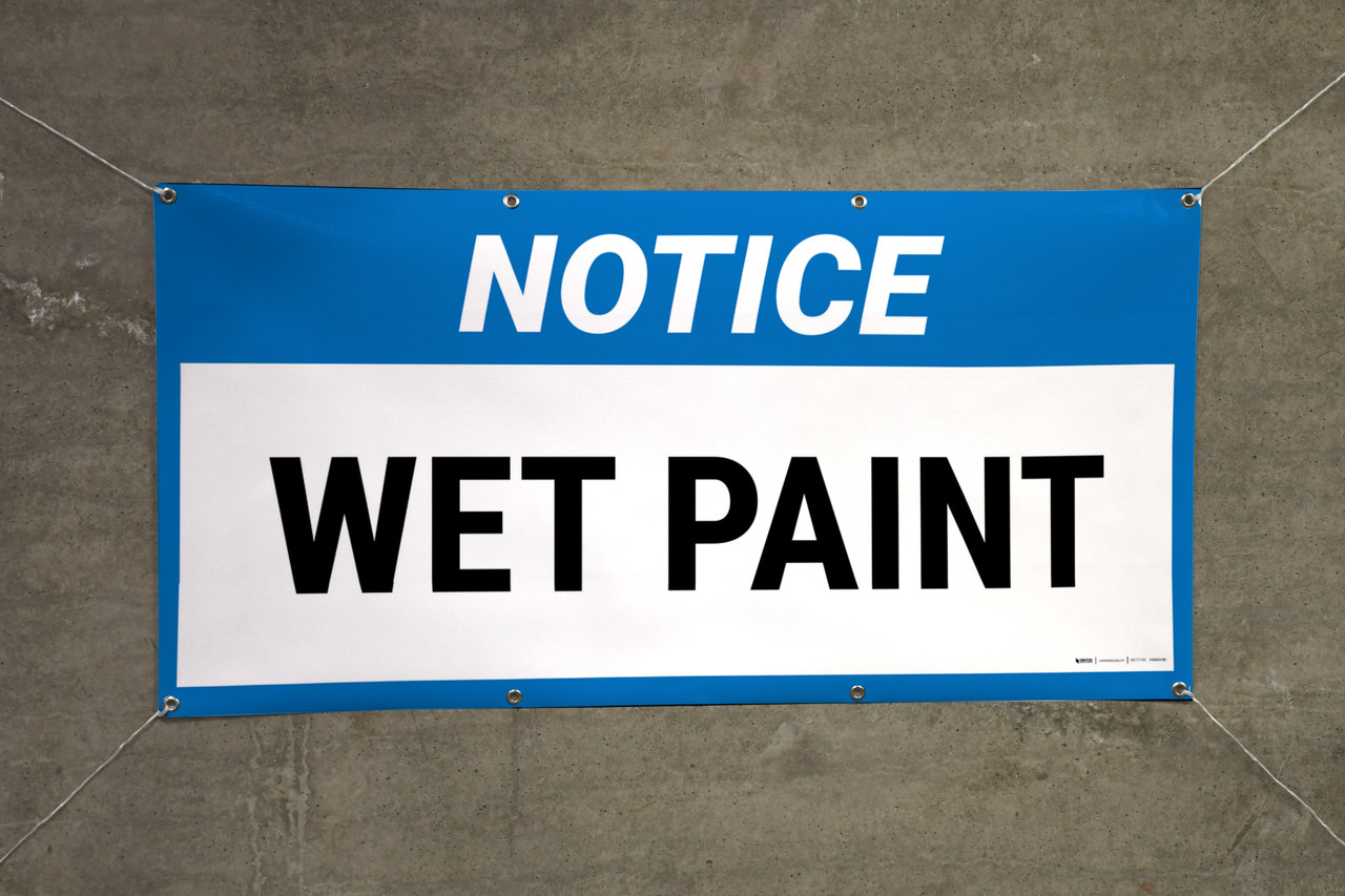 Notice Wet Paint Banner