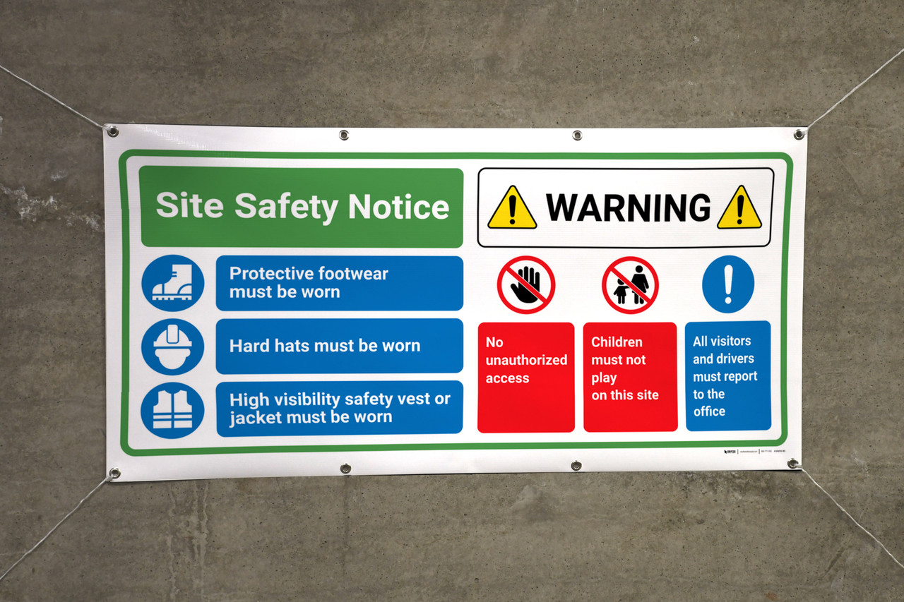 Site Safety Warning Banner | Creative Safety Supply