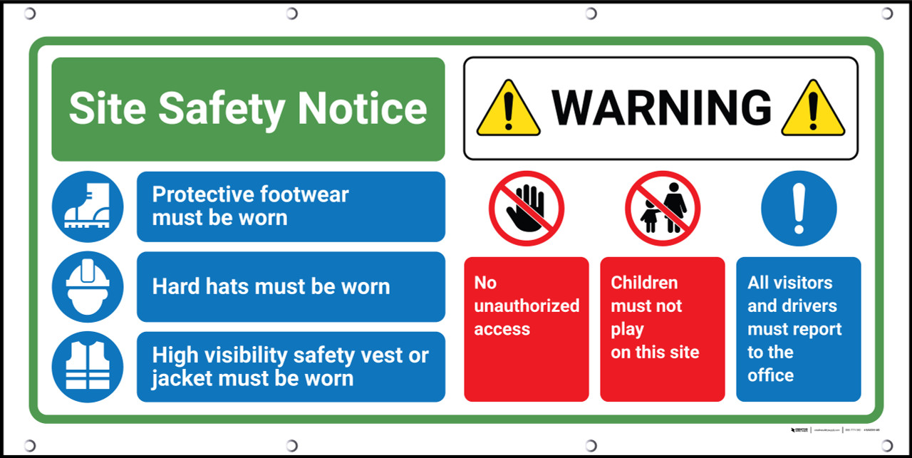 Site Safety Warning Banner