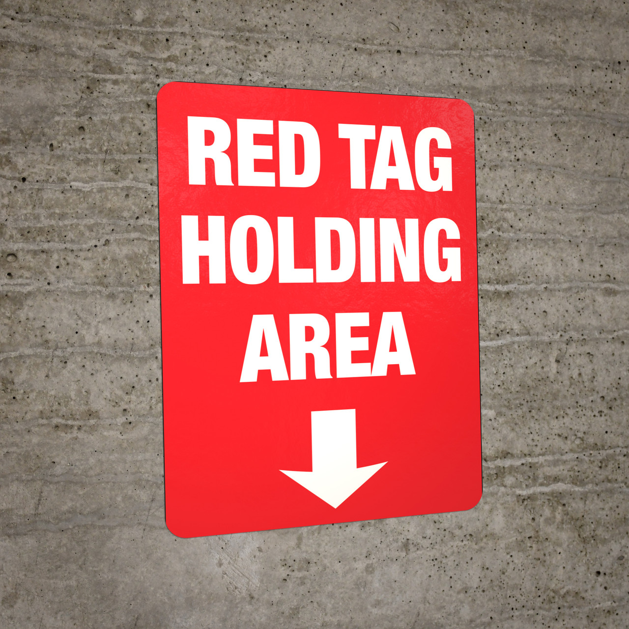 Red Tag Area with Down Arrow