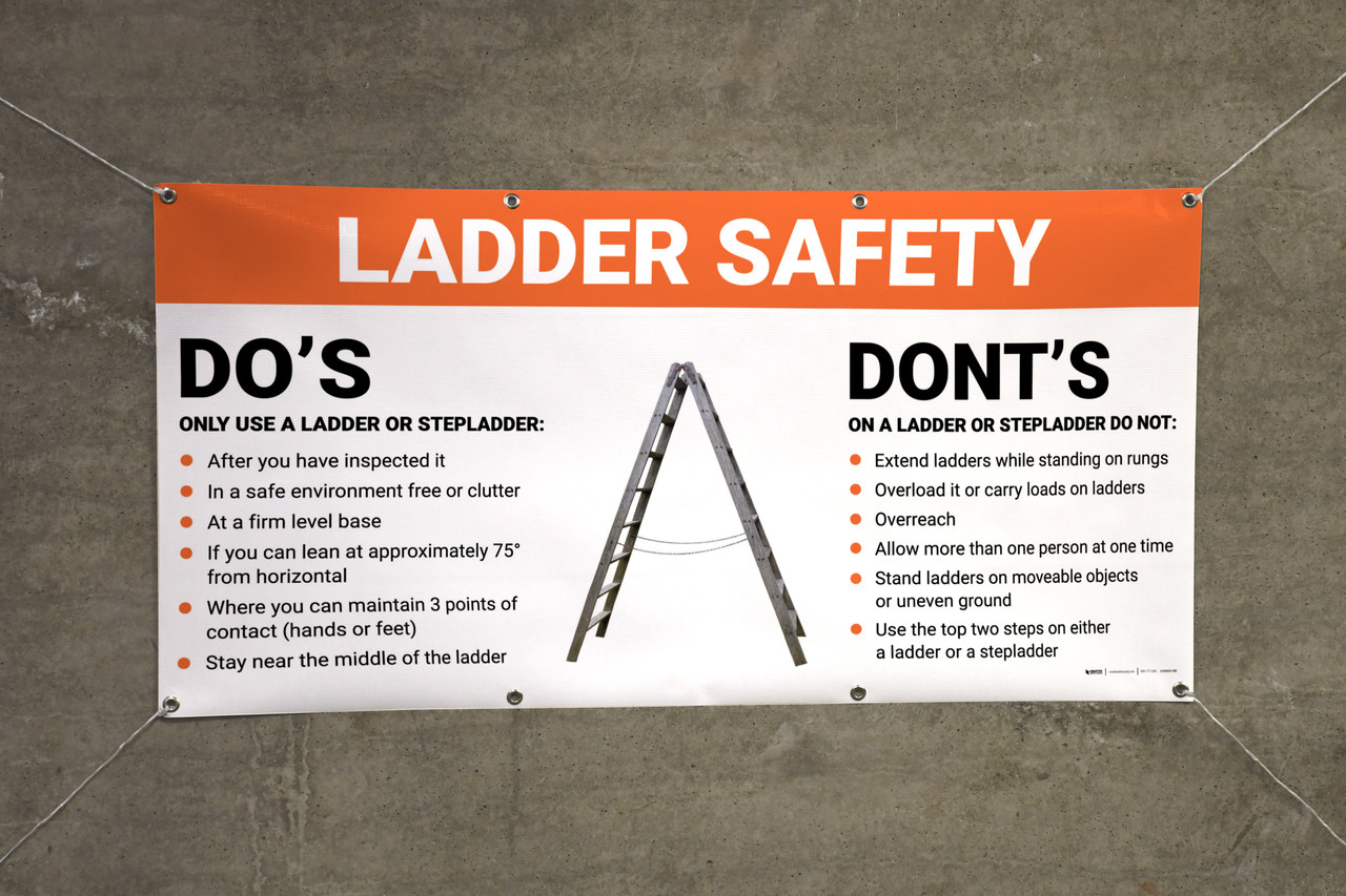 Ladder Safety Do's Dont's Banner