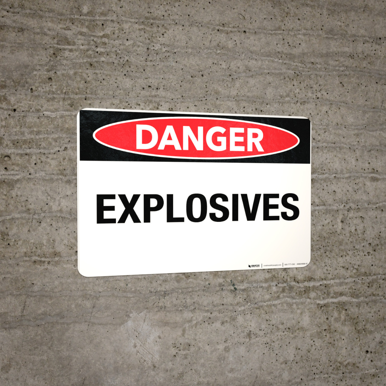 Danger Explosives Wall Sign
