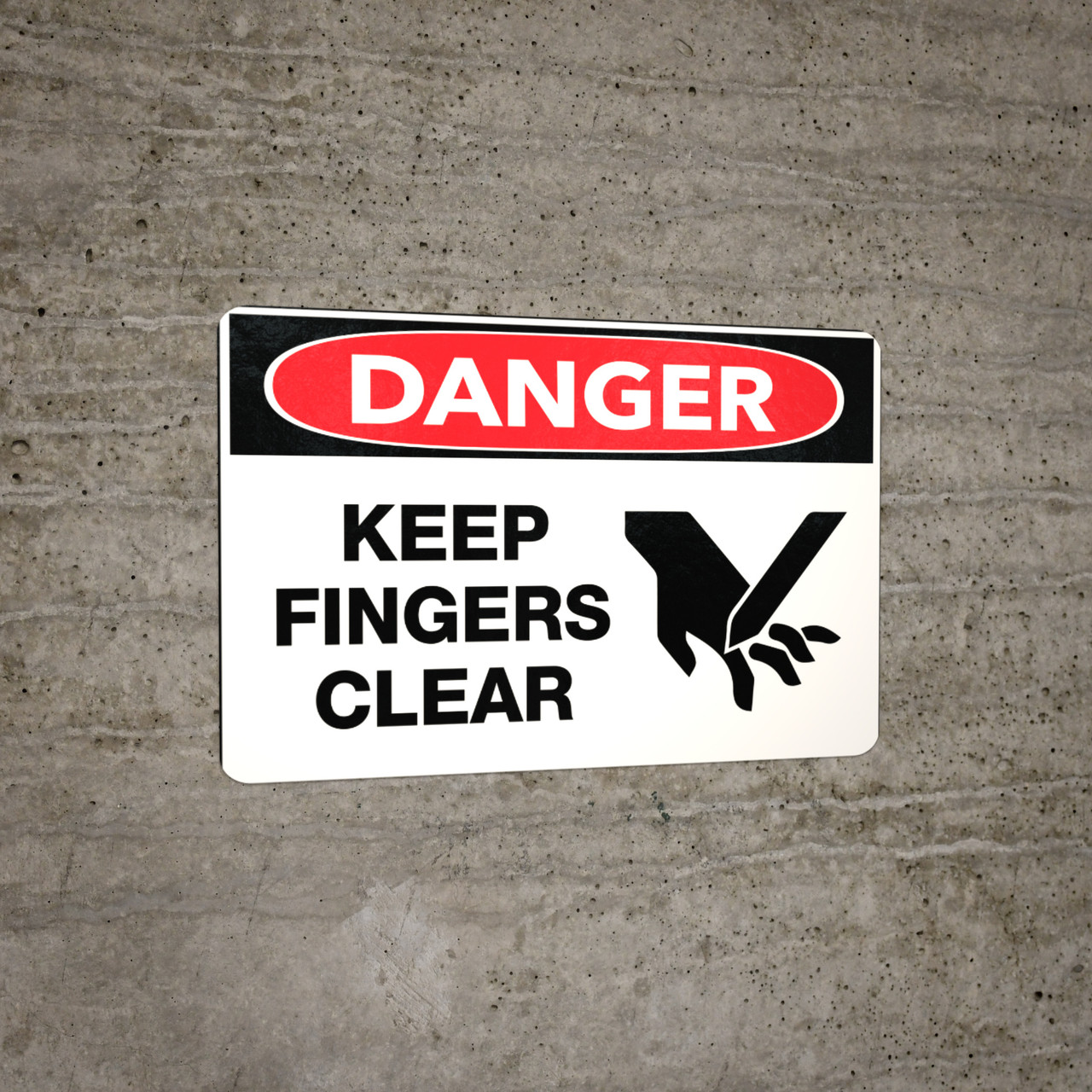 Danger Keep Fingers Clear Wall Sign | Creative Safety Supply