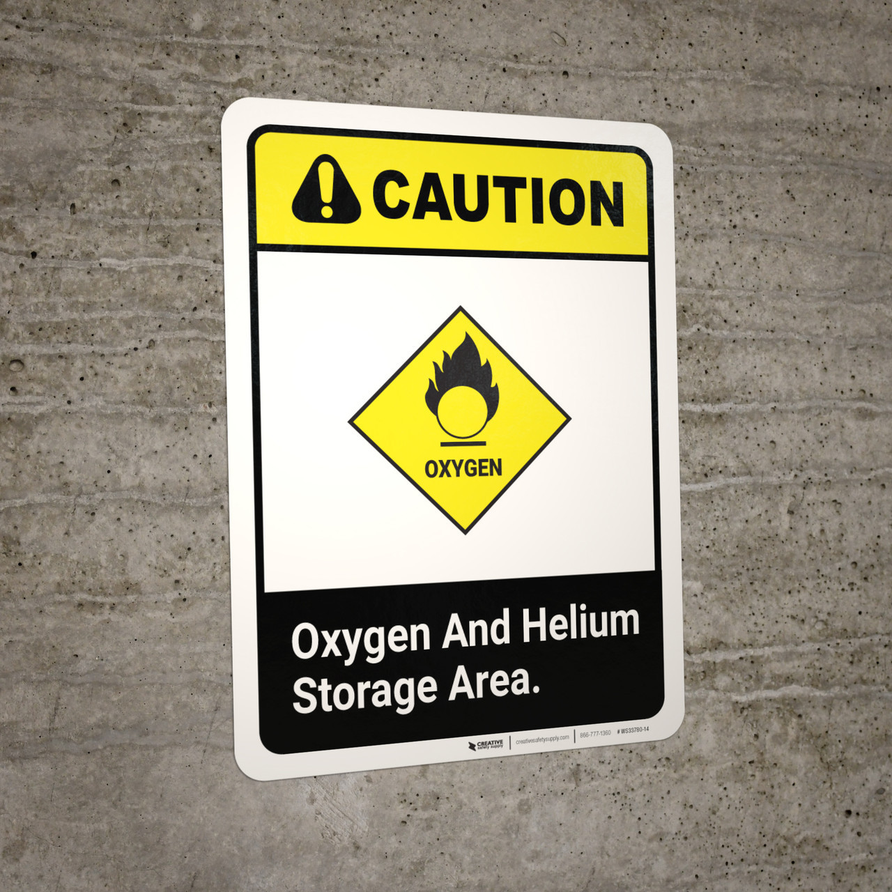 Caution: Prevent Static Discharge ANSI - Portrait Wall Sign | Creative ...