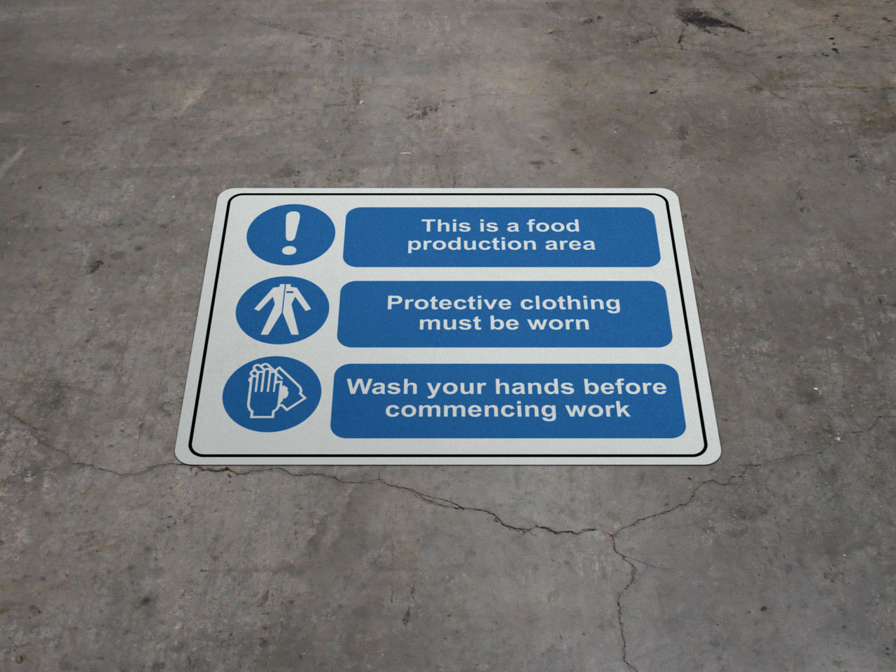 Food Production Area Floor Sign