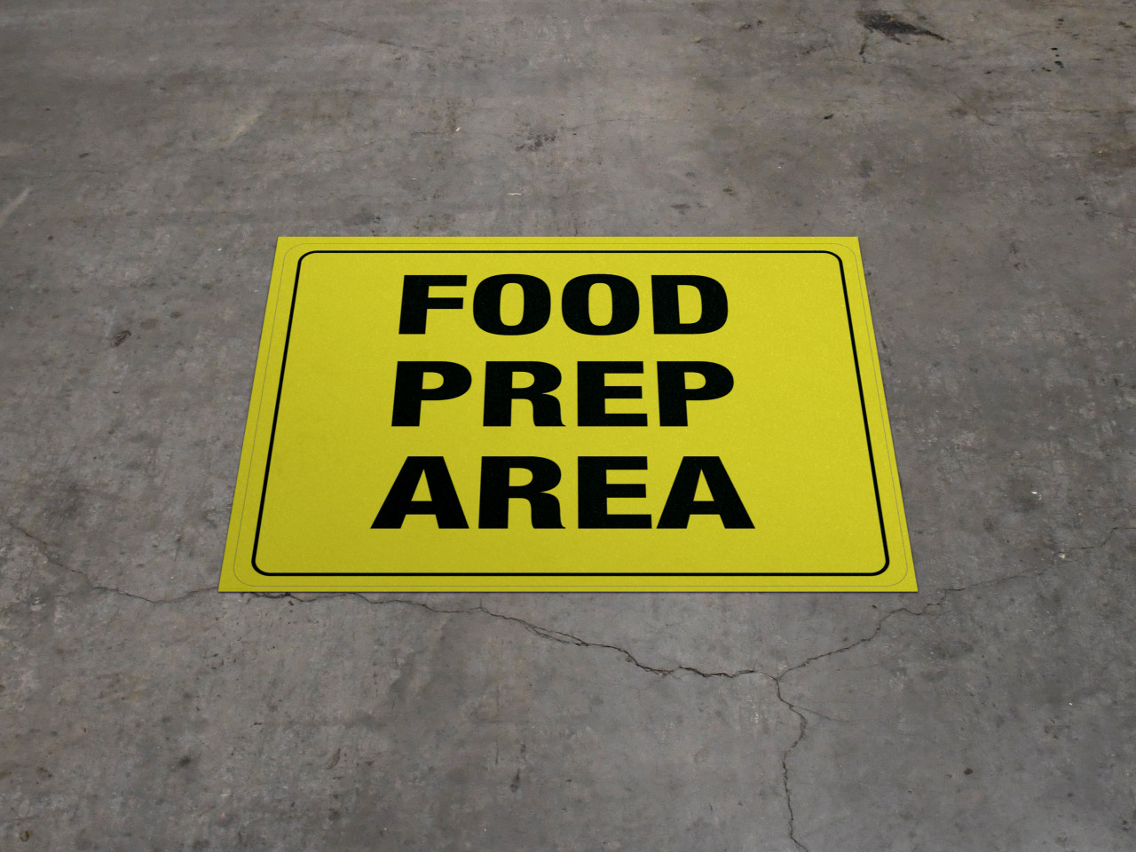 Food Prep Area Floor Sign (Rectangle)