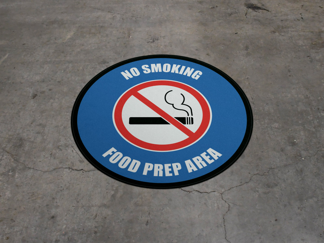 No Smoking - Food Prep Area Floor Sign | Creative Safety Supply