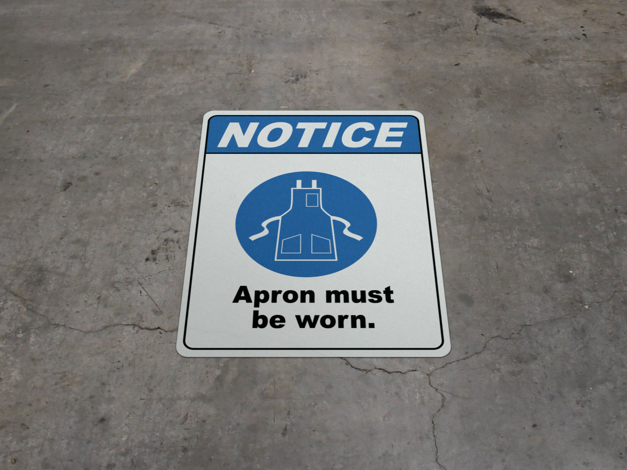 Notice - Apron Must Be Worn Floor Sign | Creative Safety Supply