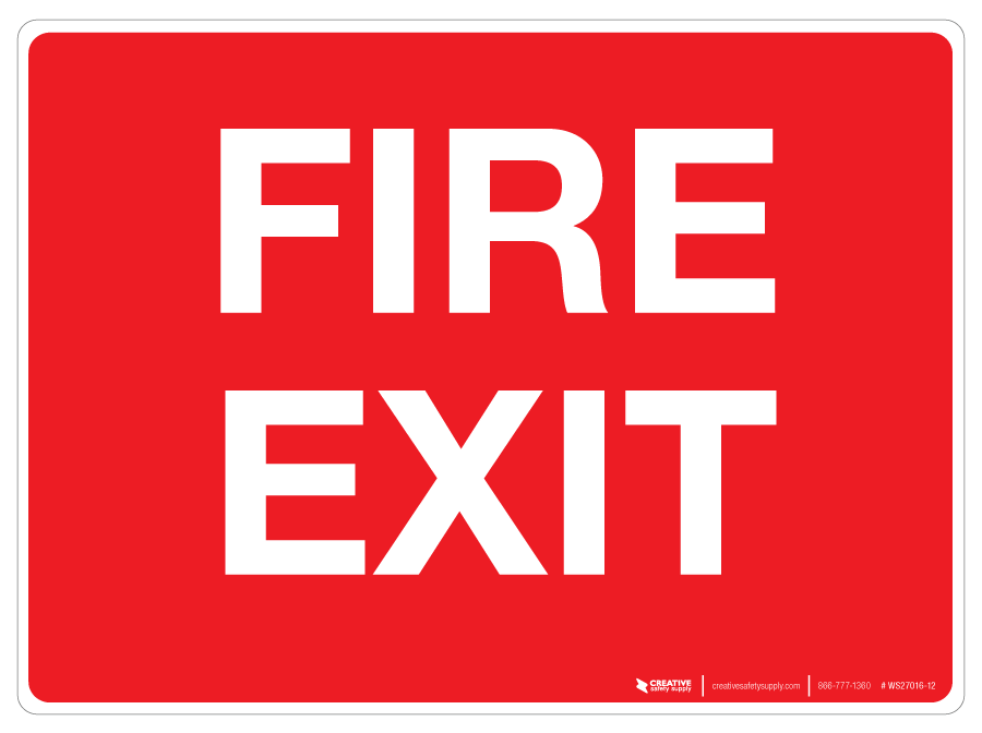 Fire Exit - Wall Sign | Creative Safety Supply