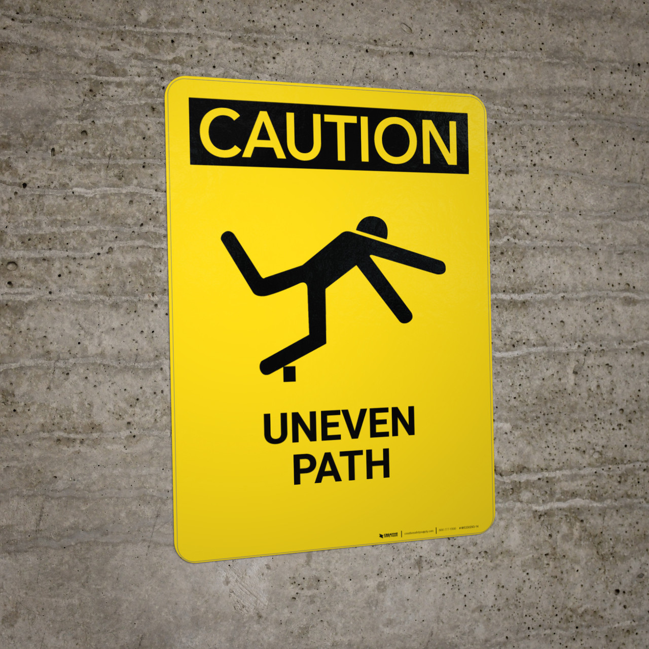 Caution: Uneven Path - Portrait Wall Sign