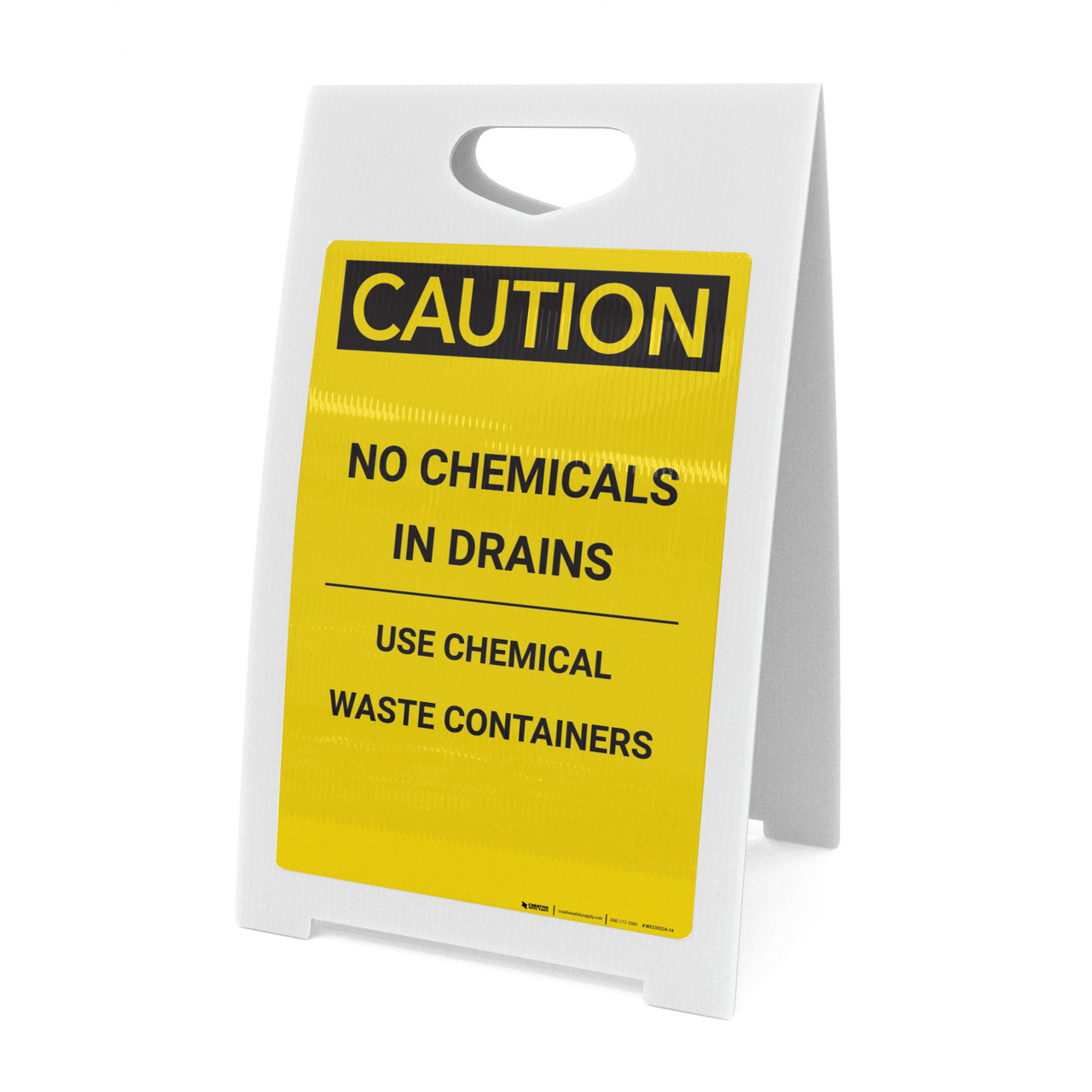 Caution: Use Chemical Waste Containers - A-Frame Sign | Creative Safety ...