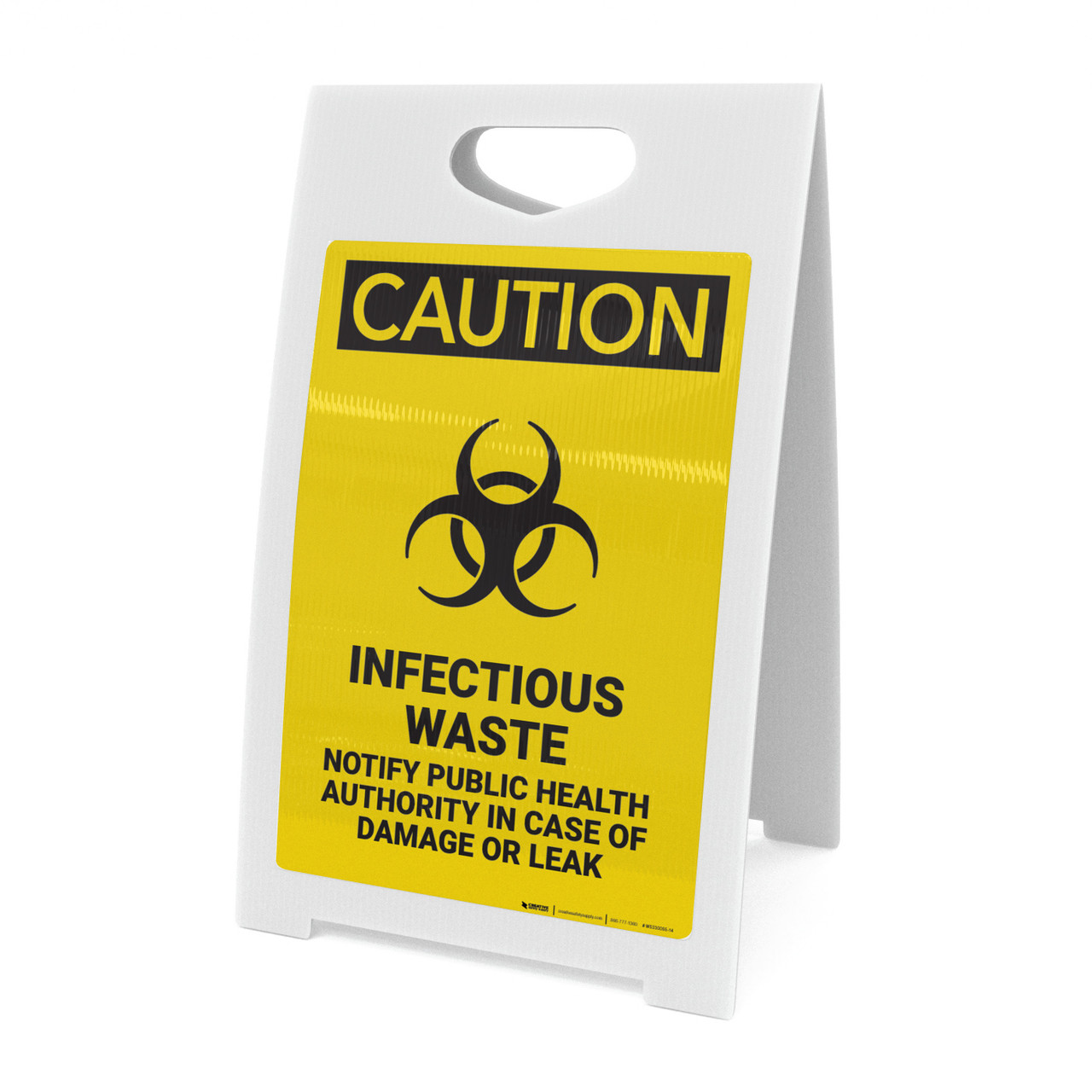 Caution: Infectious Waste Notify Public Health Authority - A-Frame Sign ...