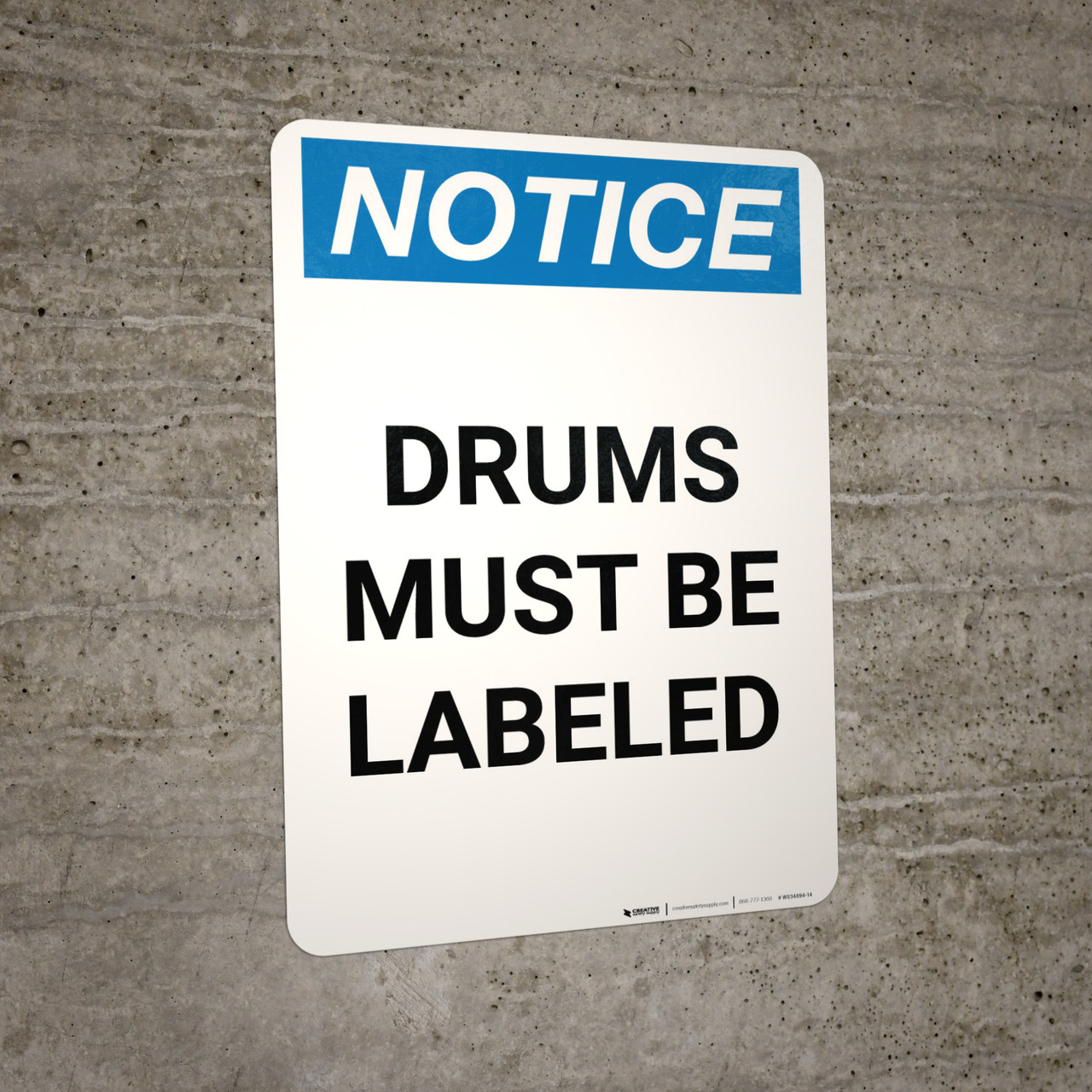 Notice: Drivers Stay In Truck Or Designated Area - Portrait Wall Sign