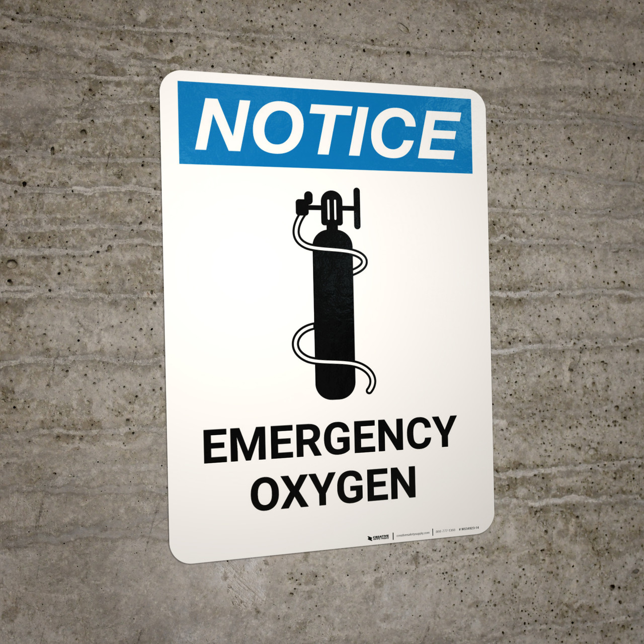 Notice: Emergency First Responder Kit with Icon - Portrait Wall Sign