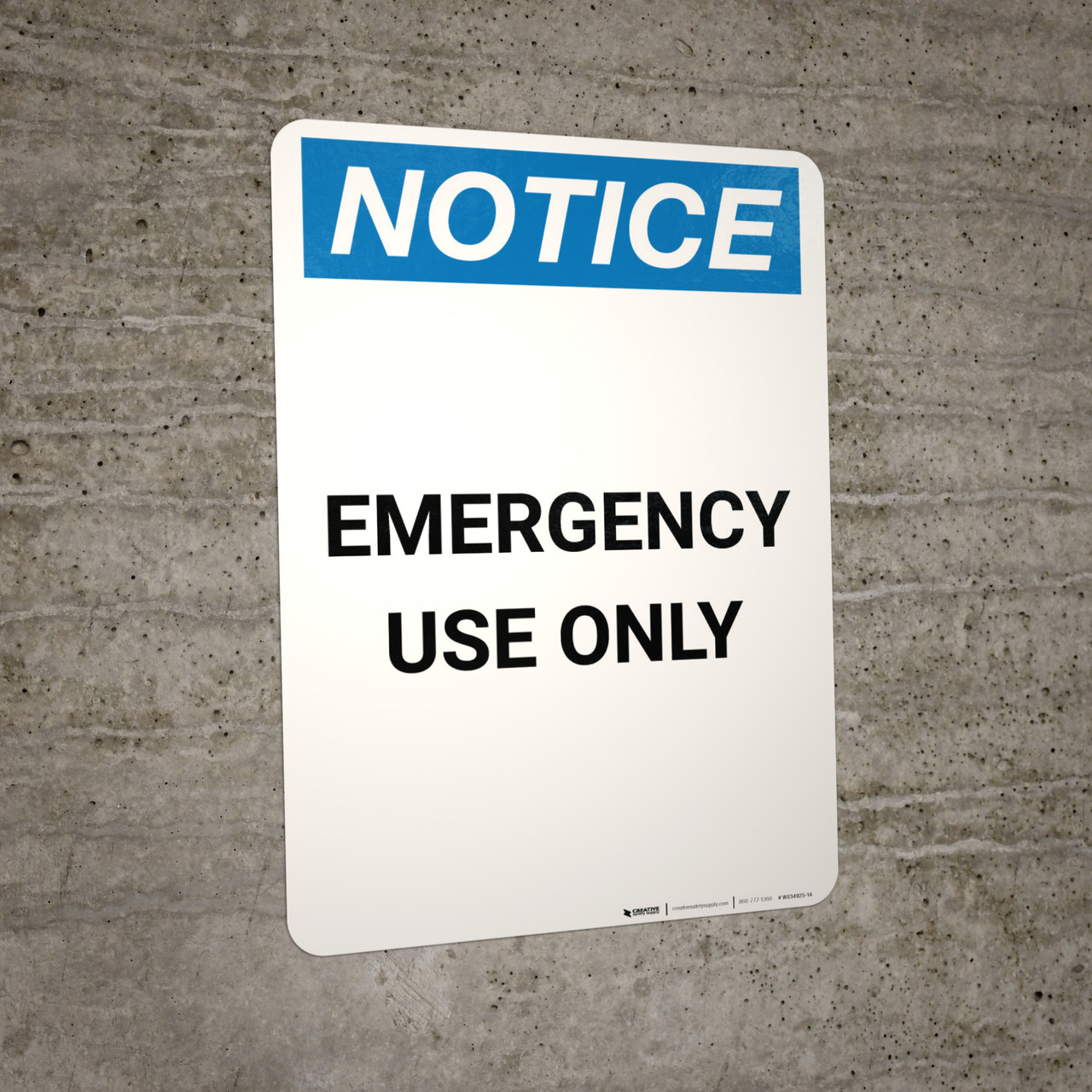 Notice: Emergency Response Kit - Portrait Wall Sign