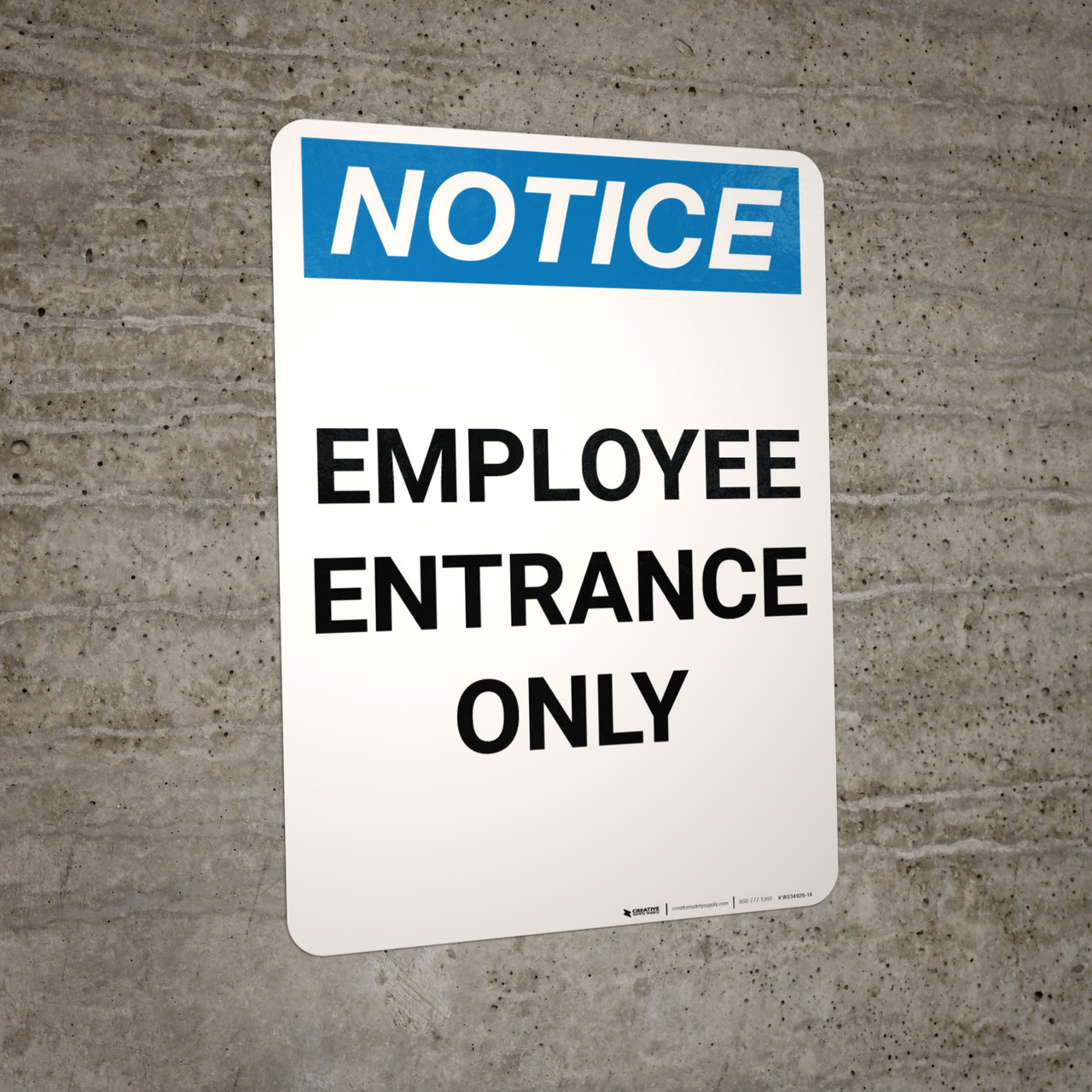 Notice: Emergency Use Only - Portrait Wall Sign