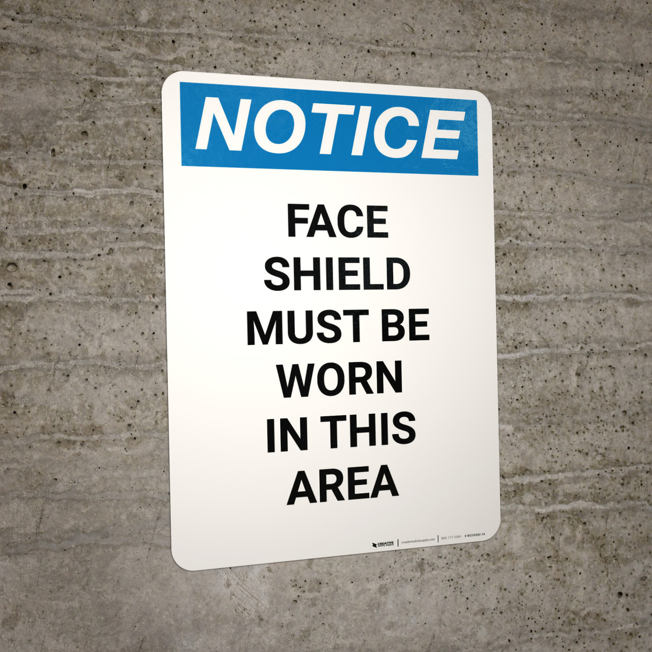 Notice: FACP Inside - Portrait Wall Sign | Creative Safety Supply