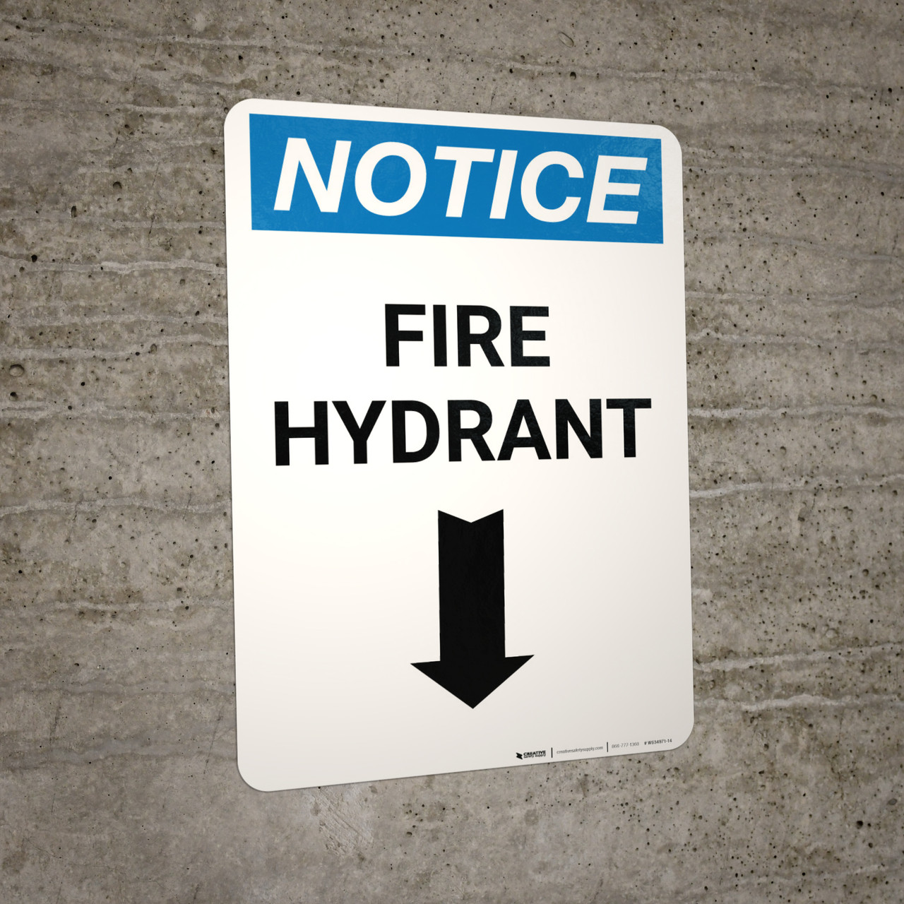 Notice: Fire Hose - Portrait Wall Sign | Creative Safety Supply