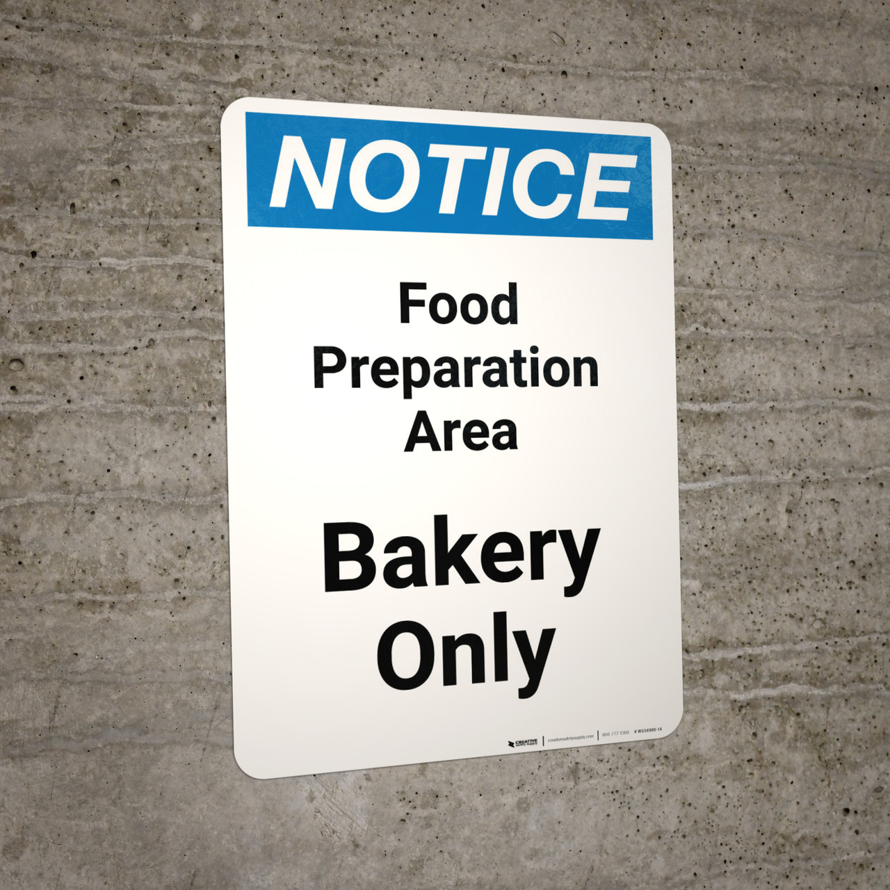 Notice: Food And Drink Only - Portrait Wall Sign
