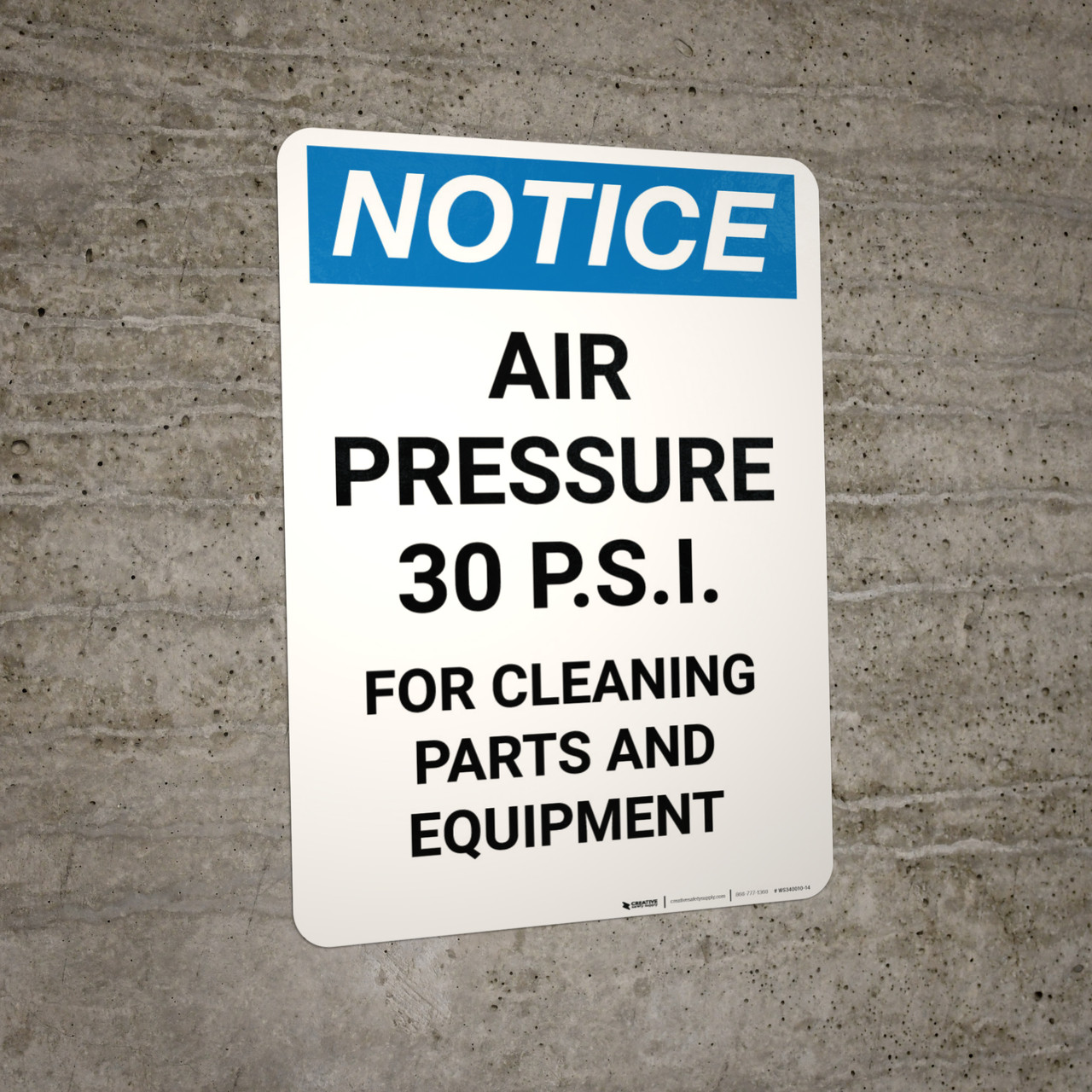 Notice: Gas Only - Portrait Wall Sign | Creative Safety Supply
